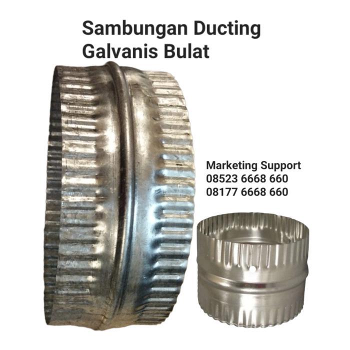 SAMBUNGAN DUCTING BULAT 12" SPIRAL CONNECTOR DUCTING GALVANIS 12 INCH ...