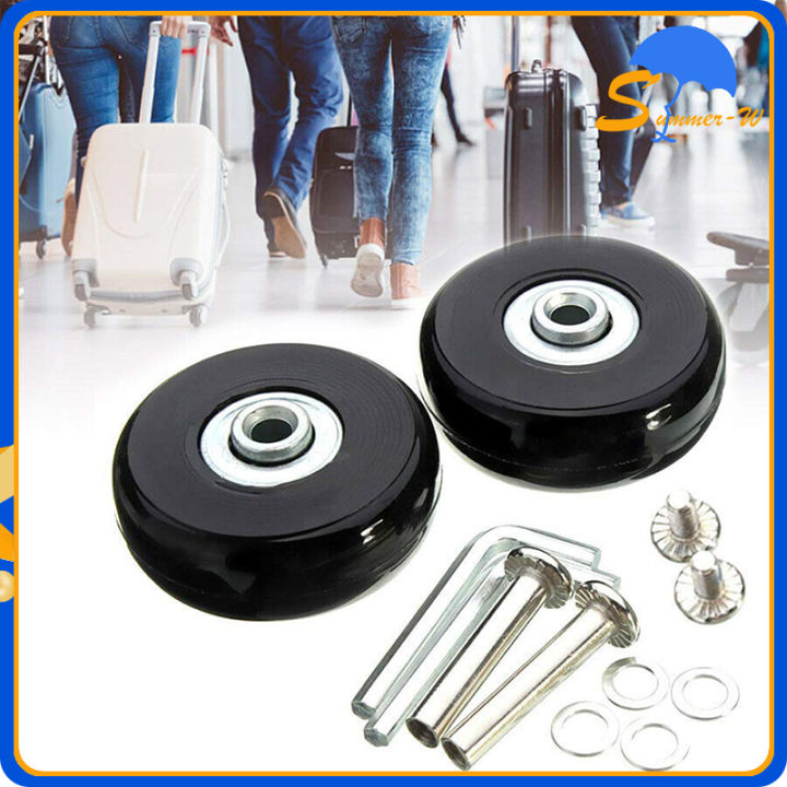 2pcs/set Roda Koper Pengganti 40 45 50mm*18mm Karet Replacement Luggage ...
