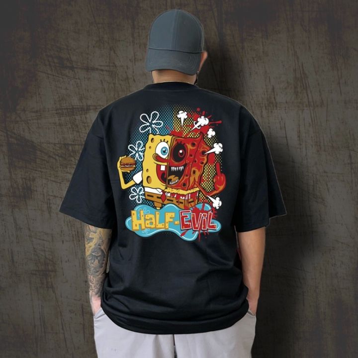 Spongebob Half Evil | Oversized Tshirt | Mitchieboy Art Wear | Lazada PH