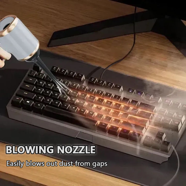 Portable Cordless Vacuum Cleaner For Keyboards PC Desktop Blower ...