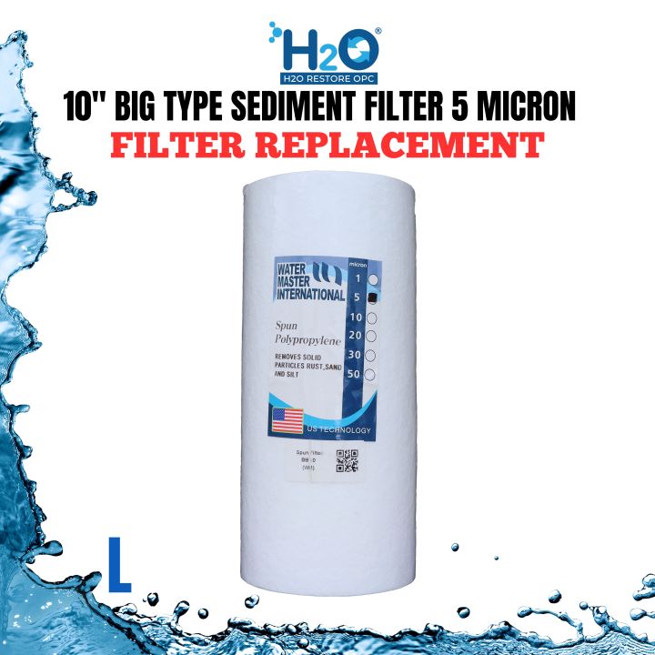 Sediment Filter 10" x 4.5" 5 and 1 Micron 1 PC Slim Type Water Master ...