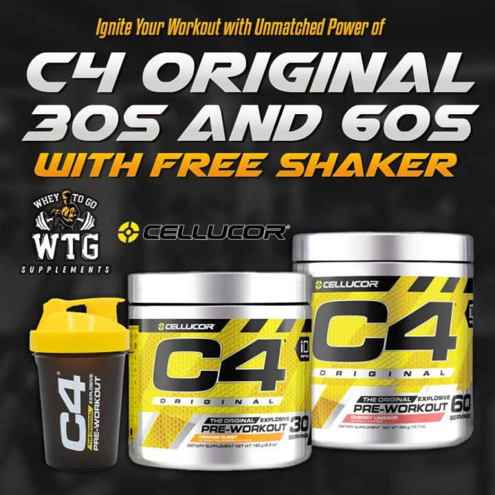 Cellucor C4 Original Pre-workout 30 and 60 servings with Free shaker ...