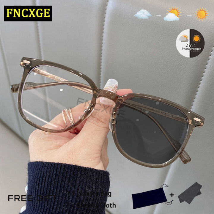 FNCXGE Photochromic Glasses Myopia Eyewear Anti Radiation Grade Eyeglass For Women Men Korean ...