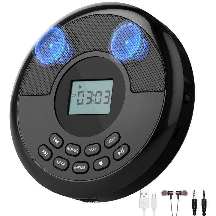 sdkjf portable rechargeable discman speakers walkman cd player with USB ...