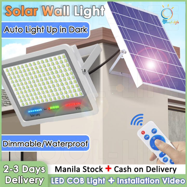 Solar Light Outdoor Waterproof With Solar Panel Dimmable Sensor With ...
