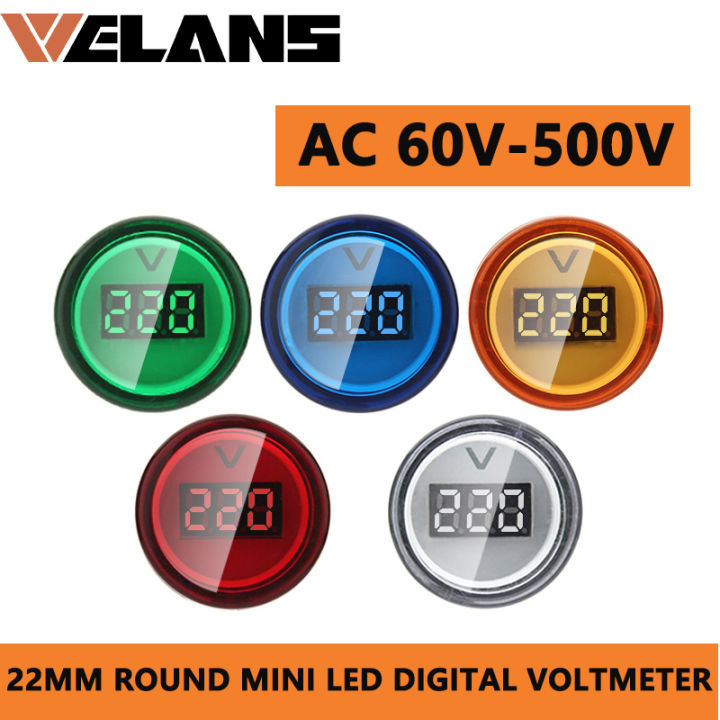 【Original】22mm Round Digital Voltmeter AC 60-500V Mini Voltage Meter ... 【Original】22mm Round Digital Voltmeter AC 60-500V Mini Voltage Meter ...