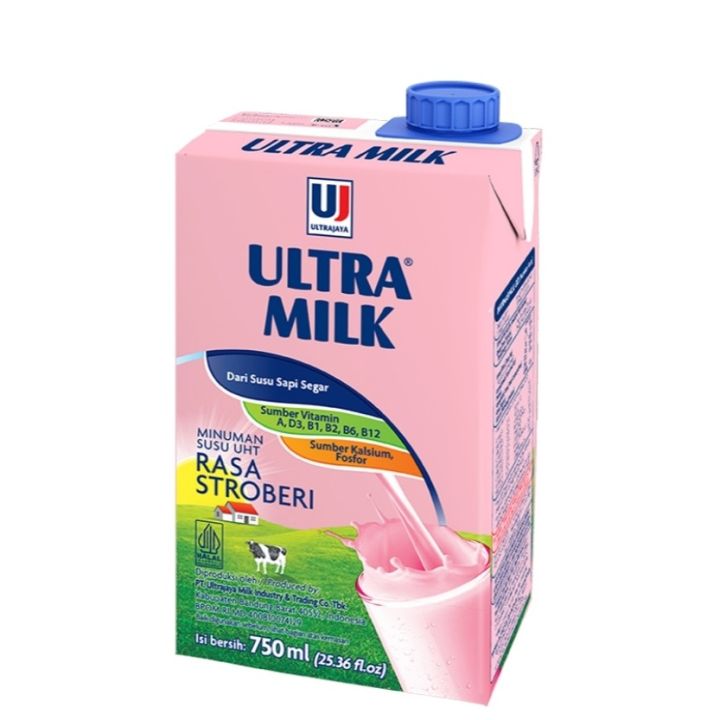 Ultra Milk 750ml, Pilihan Rasa Moka dan Stroberi | Lazada Indonesia