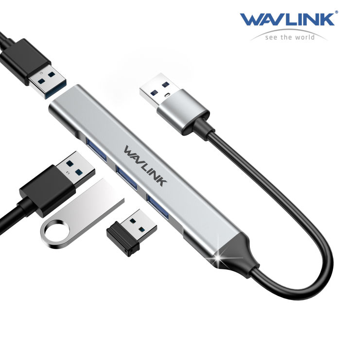 WAVLINK USB Hub, 7-IN-1 USB-C Hub with USB-C to A Adapter, 5Gbps USB3.0 ...