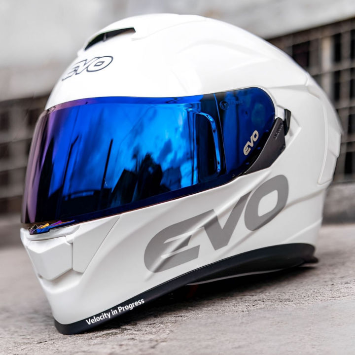 EVO Gt-Pro Dark Mono Full Face Dual Visor Helmet With Free Clear Lens ...