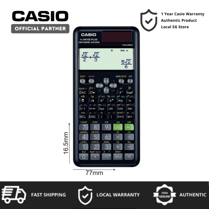 Casio FX-991ES PLUS Scientific Calculator 2nd Generation (1 Year Local ...
