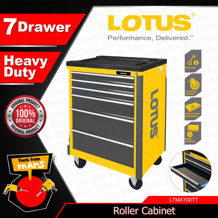 Lotus 7 Layer Roller Cabinet Drawer Tool Box Trolley Organizer Storage ...