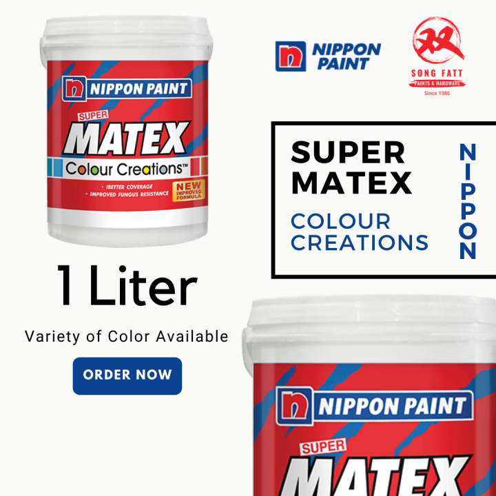 Nippon SUPER MATEX COLOUR CREATIONS (WHITE/COLOURS) 1L Interior ...