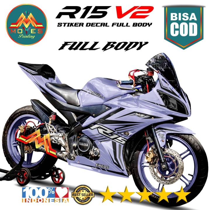 ⭐⭐⭐⭐⭐BISA COD / BAYAR DI TEMPAT. stiker r15 v2 decal stiker motor r15 ...