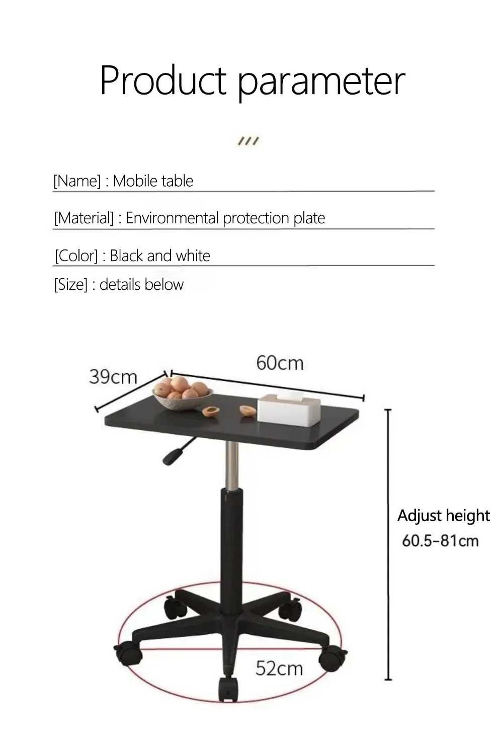Mobile lifting table standing work table sofa bedside table mobile ...