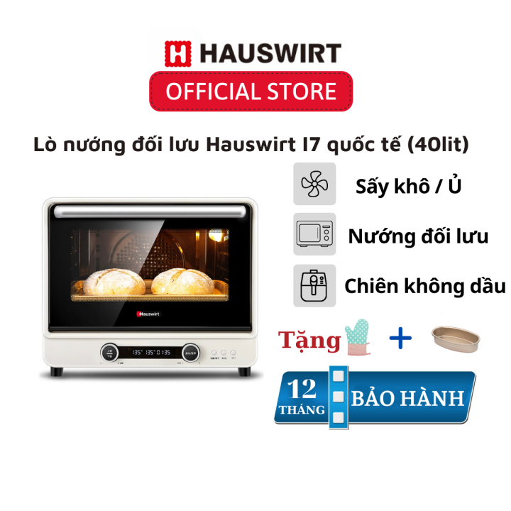 Lò nướng đối lưu điện tử Hauswirt I7 bản nâng cấp quốc tế chuẩn nhiệt(có chức năng sấy,ủ,hiển ...