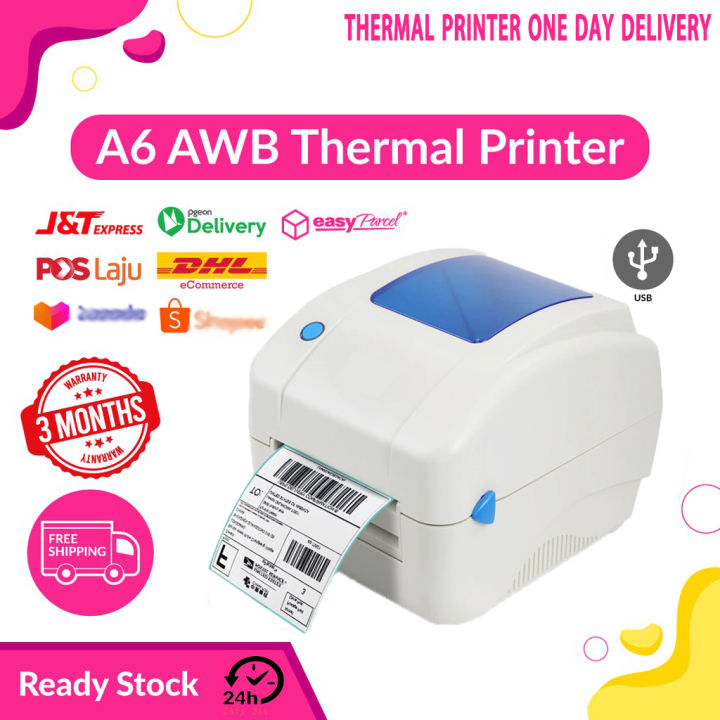 Waybill Printer White 4x6 Thermal Printer Commercial Direct Thermal ...