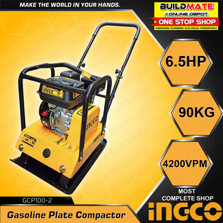 INGCO Gasoline Plate Compactor 4.8KW 6.5HP GCP100-2 - BUILDMATE - IPT ...