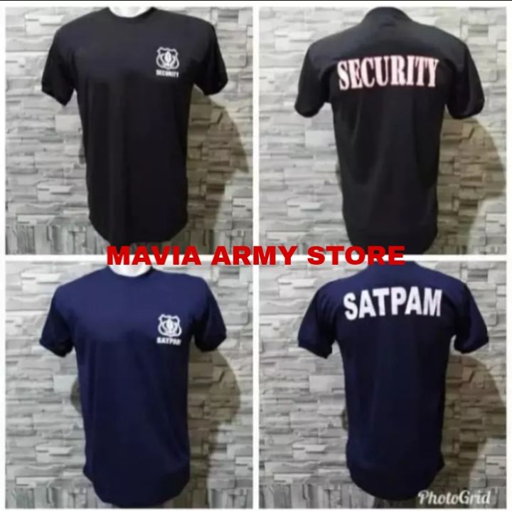 Baju kaos security satpam keamanan sablon logo pendek dalaman pdl pdh ...