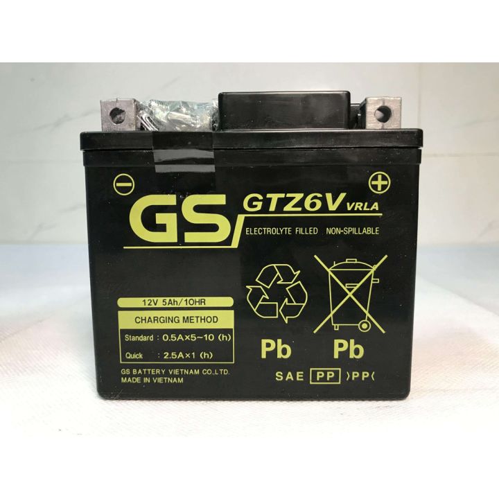 Bình Ắc Quy Khô GS GTZ6V Airblade 125, Winner, Vision từ 2014, Sh VN ...