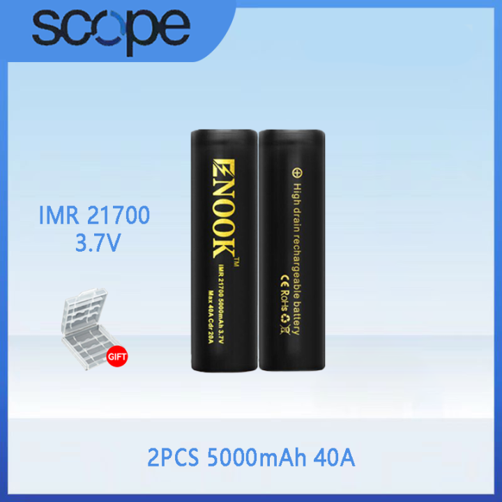（Ready Stock） Enook 21700 5000mAh 40A Lithium Ion rechargeable ...