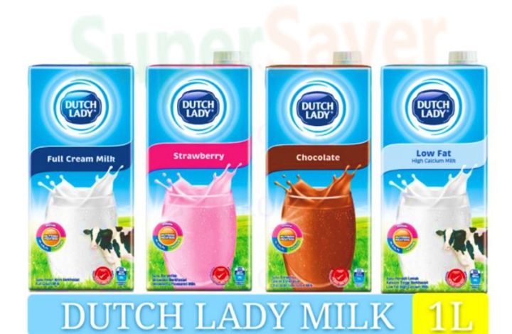 DUTCH LADY MILK 1L (Full Cream / Low Fat / Strawberry / Chocolate) Susu ...
