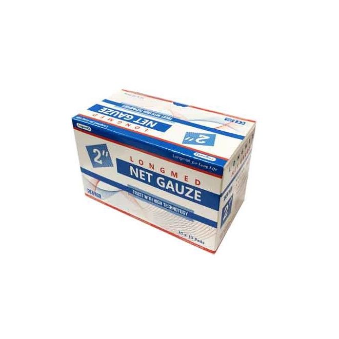 ผ้าก๊อซ LONGMED NET GAUZE ขนาด 2นิ้ว, 3นิ้ว และ4นิ้ว (1กล่อง x 10ห่อ x ...