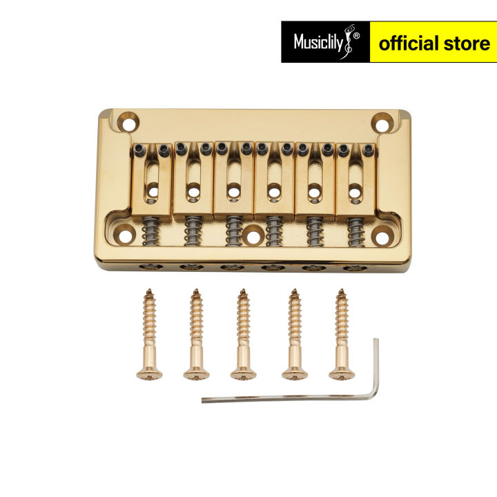 Musiclily Ultra Full Solid Brass 52.5mm(2-1/16 inch) String Spacing Non ...