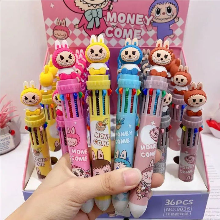 YESPERY Labubu Press Ten Color Ballpoint Pen Cartoon Kawaii Sheep ...