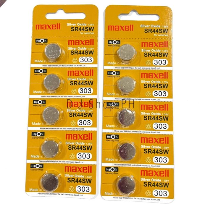 Maxell SR44W 357 165mAh 1.55V Silver Oxide Button Cell Battery | Lazada PH