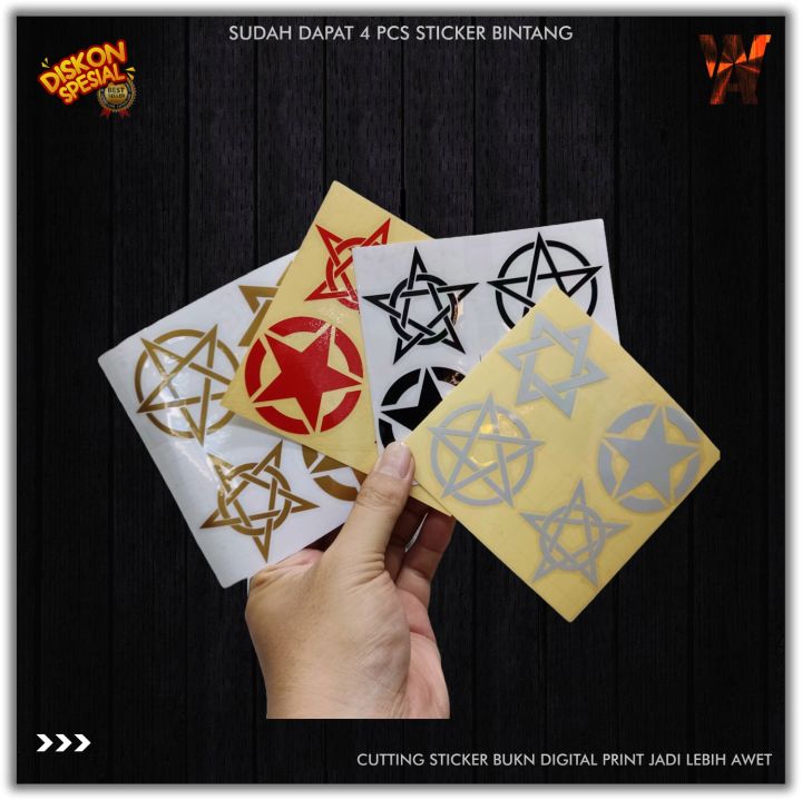 Stiker Bintang isi 4 pcs Untuk Body Motor / Helm | Lazada Indonesia
