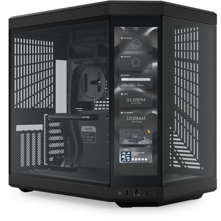 HYTE Y70 Touch Mid-Tower Case with 4K LCD Touchscreen CS-HYTE-Y70-B-L ...