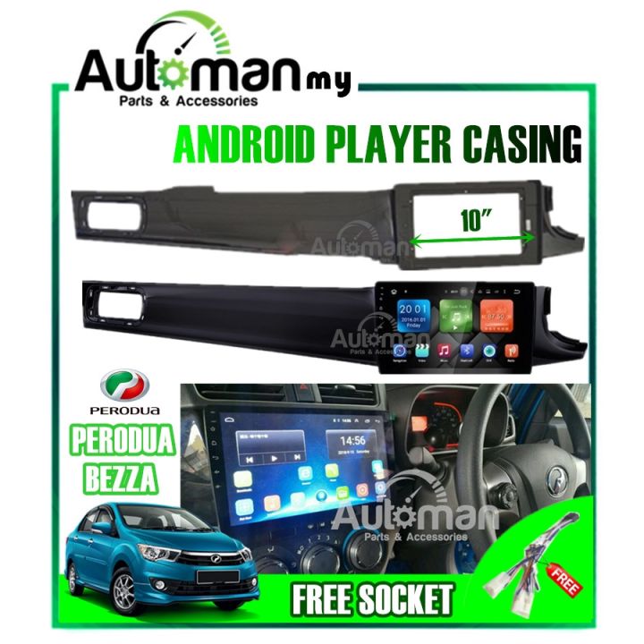 Perodua Bezza 2016 - 2024 Type A Black Dashboard Audio Android Player ...