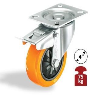 MR CASTOR HEAVY DUTY PU CASTOR WHEEL - SWIVEL BRAKE (1 YEAR WARRANTY ...