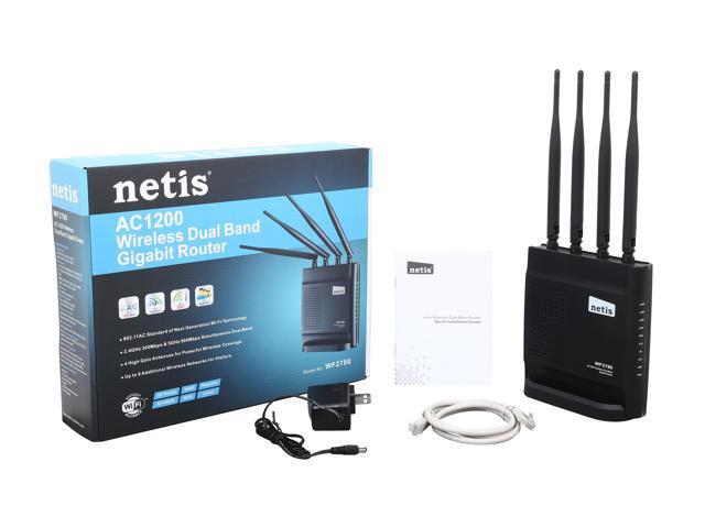 Netis WF2780 AC1200 Wireless Dual Band Gigabit Router Support Repeater ...