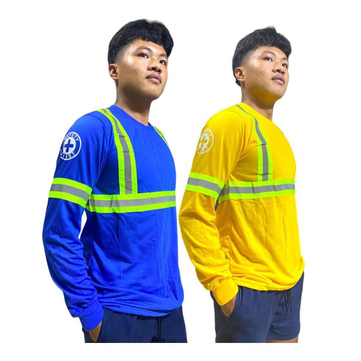 Construction long sleeve reflector with safety first print high quality ...