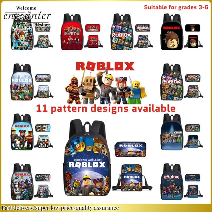 Roblox Student Schoolbag, Meal Bag, Pencil Case, robloxs Backpack Set ...