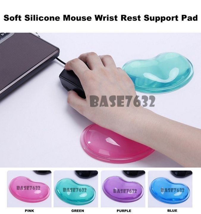 Computer Laptop Crystal Soft Silicone Gel Mouse Wrist Rest Keyboard ...