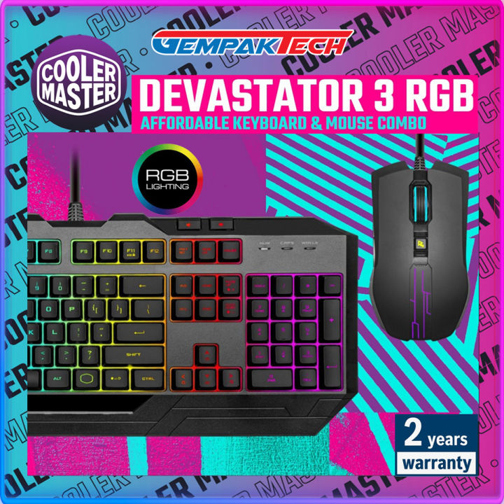 Cooler Master Devastator 3 RGB Gaming Keyboard & Mouse Combo Mem ...