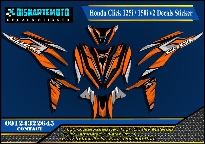 Honda Click 125i V2 Decals Sticker | Lazada PH