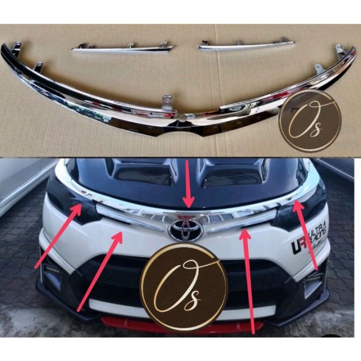 Toyota Vios 2014 NCP150 Front Bumper Grile Grille Garnish Chrome GRILL ...
