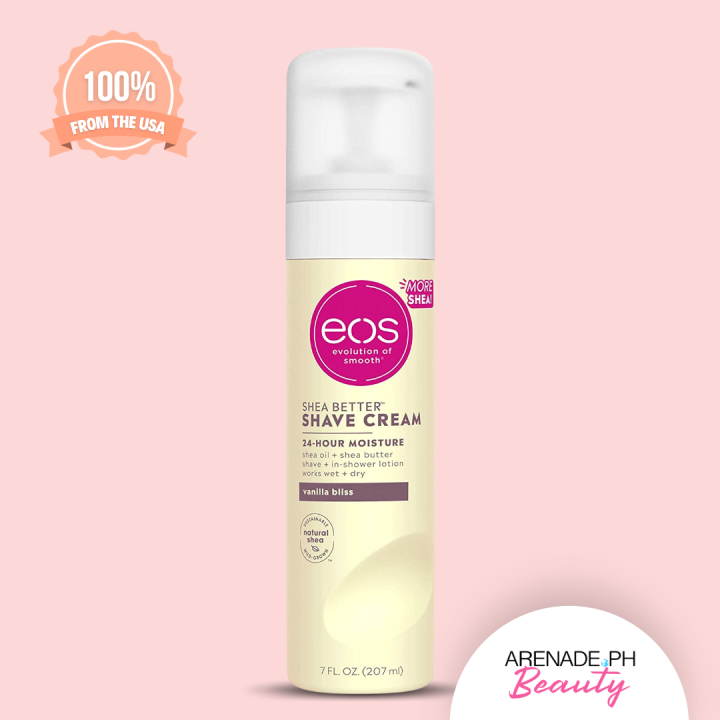Eos Shea Better Shaving Cream for Women Vanilla Bliss, Shave Cream 207 ...