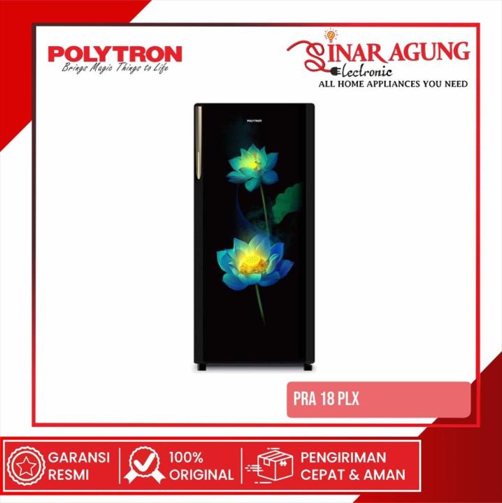 KULKAS / LEMARI ES POLYTRON PRA18PLX / PRA-18PLX / PRA18 (1 PINTU / 182 ...