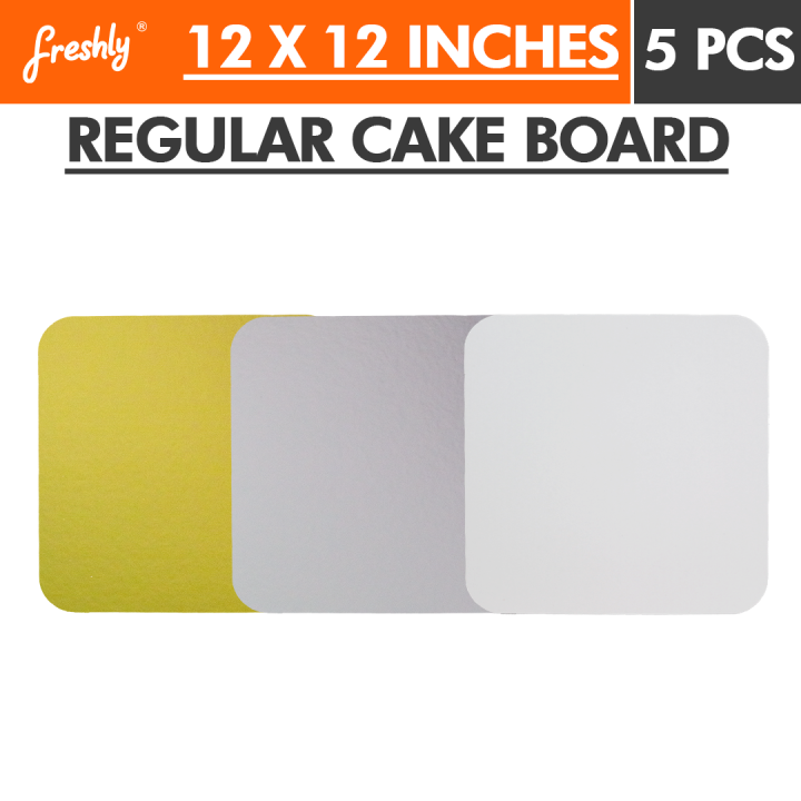Cake Board Square - 12 x 12 inches - 5 to 20 pcs - Gold / Silver ...
