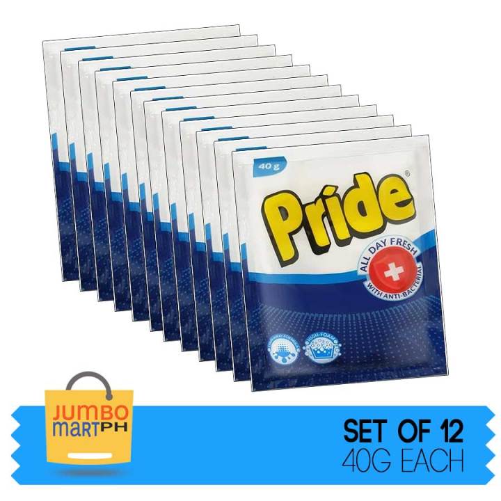 PRIDE POWDER DETERGENT ALL DAY FRESH ANTI-BACTERIAL SACHET 40G / SET OF ...