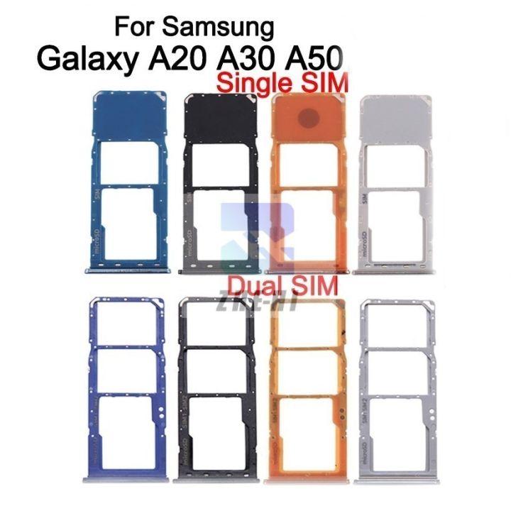 For Samsung Galaxy A20 A30 A50 Single / Dual SD Card and Sim Card Tray ...