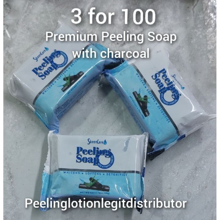 3 for 100 Peeling Soap with Active Charcoal and Niacinamide | Lazada PH