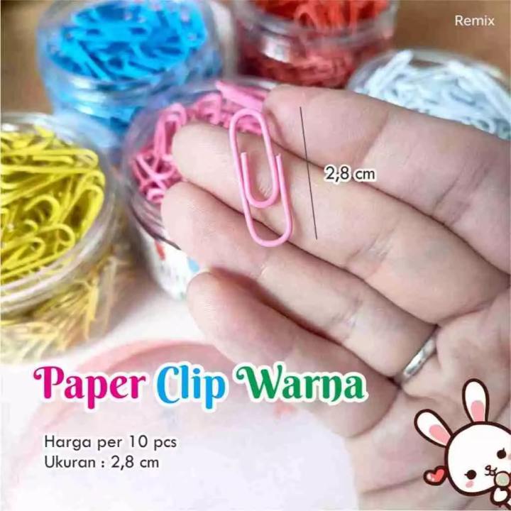 [Isi 10 pcs] Paper Clip Warna / Penjepit kertas besi | Lazada Indonesia