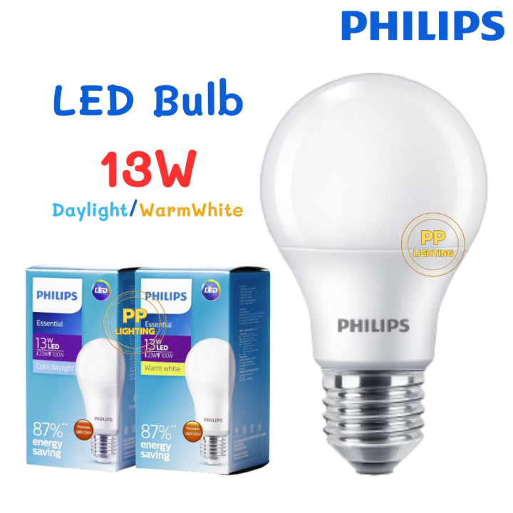 PHILIPS LED Bulb 13w รุ่น เอสเซนเชียล หลอดไฟ LED ขั้ว E27 รุ่น Essential | Lazada.co.th