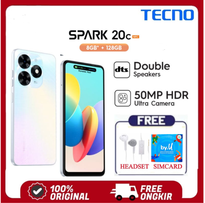 Tecno Spark 20C NFC 8/128 Smartphone android CAMERA Single 50 MP ...