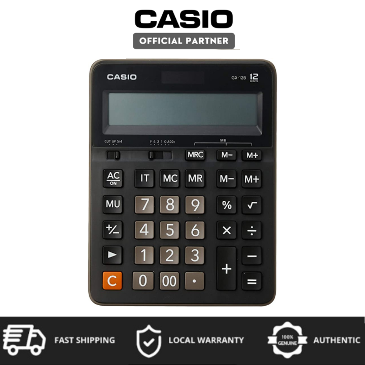 Casio GX-12B Extra Large Display Calculator (12 Digit) / Mesin Kira Besar | Lazada